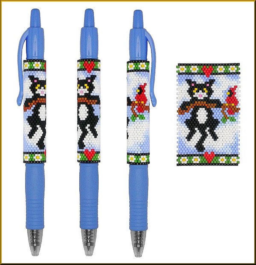Black Cat Out on A Limb Pilot G2 Pen Cover Pattern by Kristy Zgoda - Etsy
