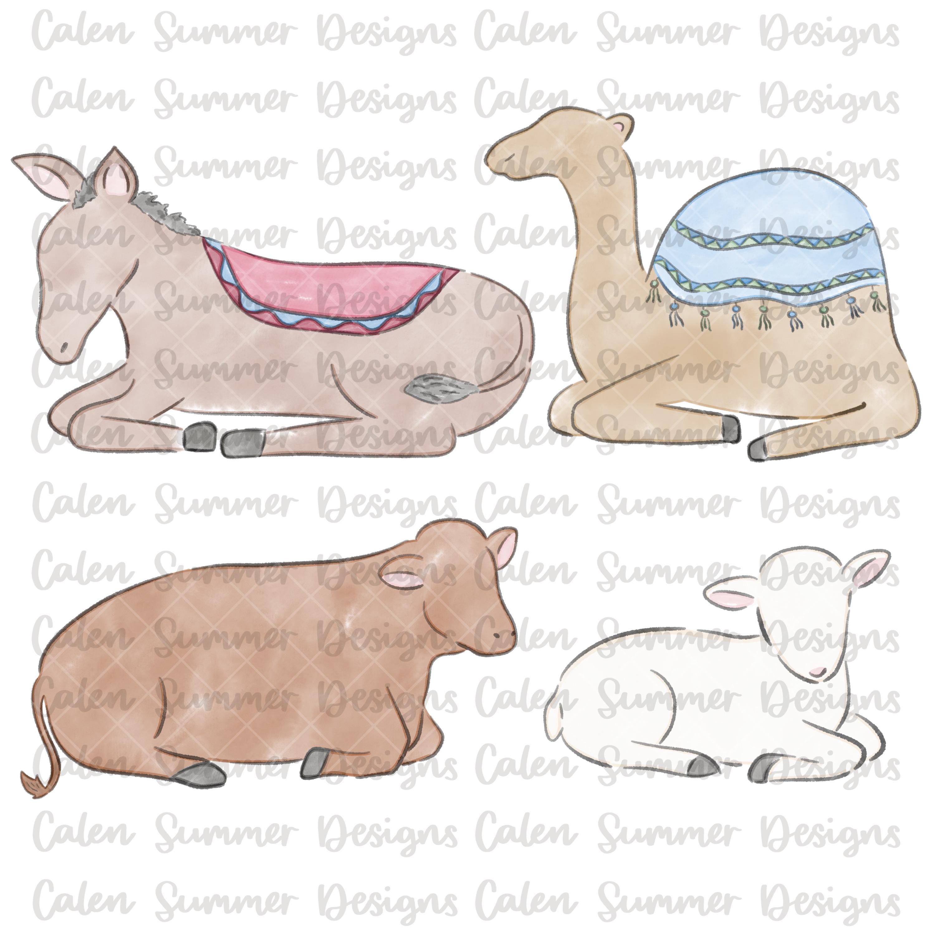 Watercolor Nativity Scene Clipart Set, Christian Christmas Clipart ...