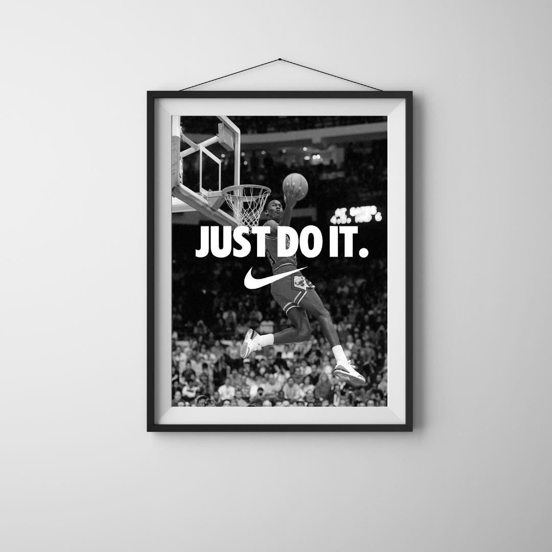 Michael Jordan "just Do It" Poster – Iconic Nike Air Jordan Dunk ...
