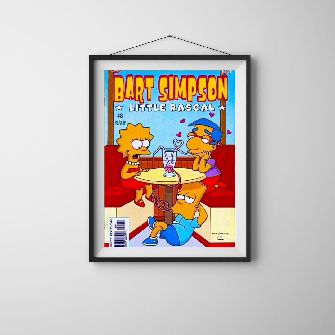 Bart Simpson - Little Rascal Love Triangle Poster - Etsy
