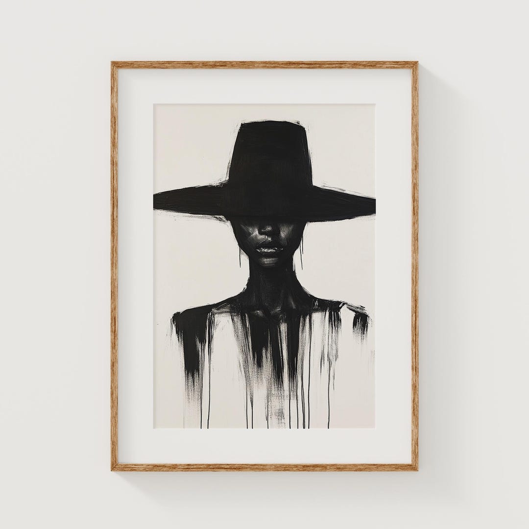 Black Figure Printable Wall Art, African American Woman Print Decor ...