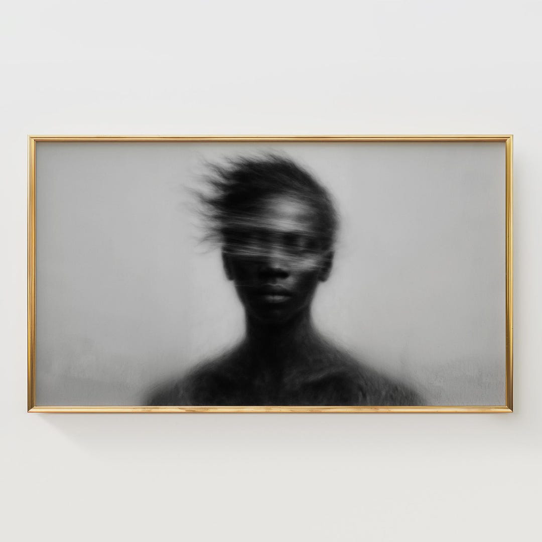 Frame TV Art, Blurred Identity, African American Black and White ...