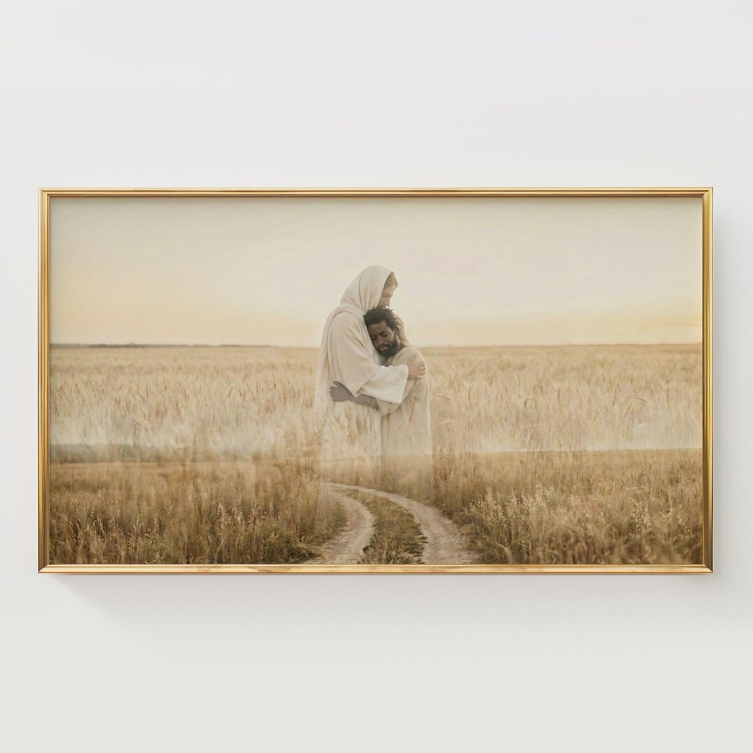 Jesus Christ Frame TV Art, Digital Print of African American Man ...