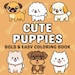 Cute Dog Breeds Coloring Book: Fun & Adorable Puppy Pages – Bold Easy ...