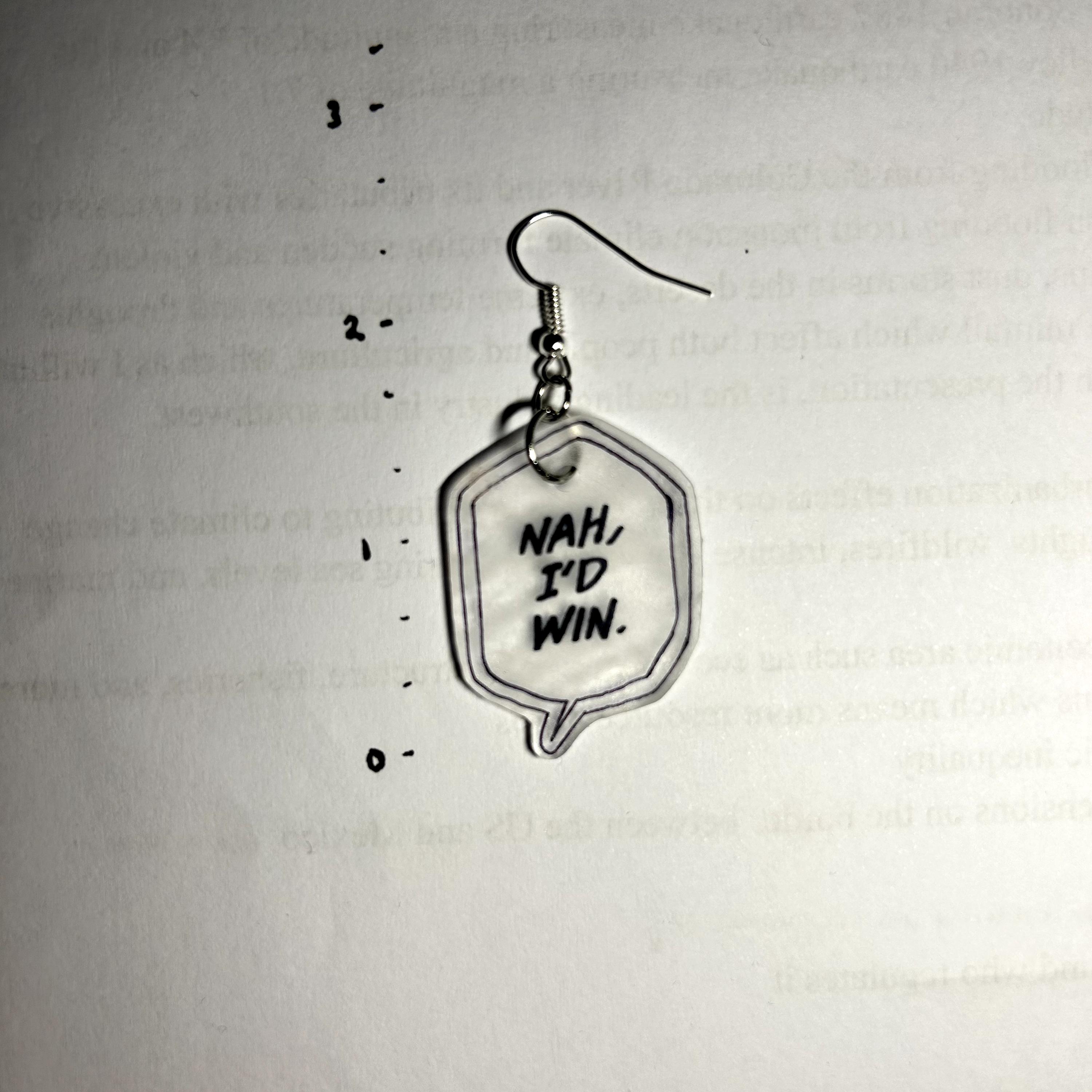 Gojo Satoru Nah I'd Win Speech Bubble Earrings | JJK Manga Jewelry ...