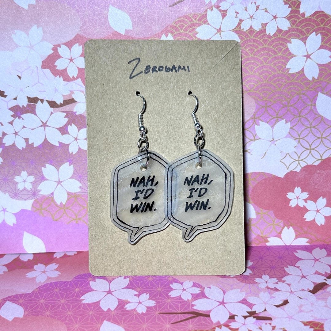Gojo Satoru Nah I'd Win Speech Bubble Earrings | JJK Manga Jewelry ...