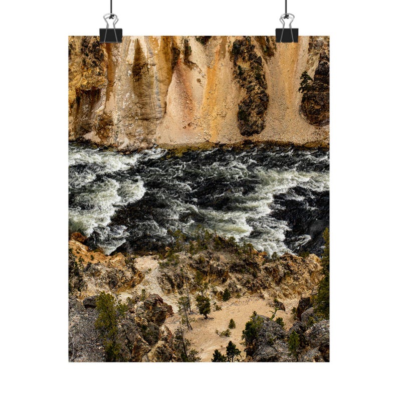 Vertical Yellowstone National Park Poster, Matte Wall Art Print, Nature ...
