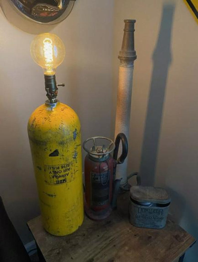 Authentic Fire Department Scotty SCBA Bottle Lamp - Etsy