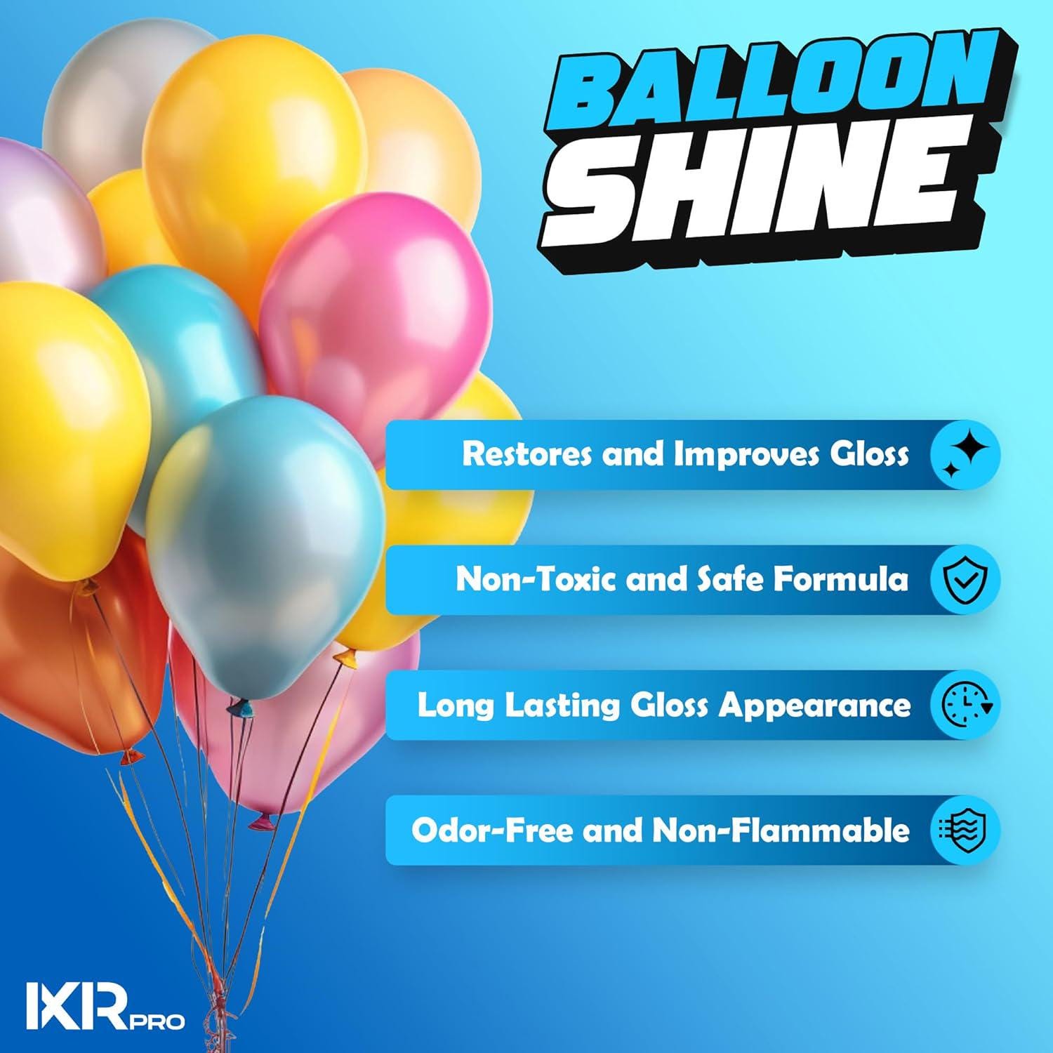 Balloon Shine Spray, Instant High Shine Gloss Brite Balloons for Party Decoration for Ultra ...