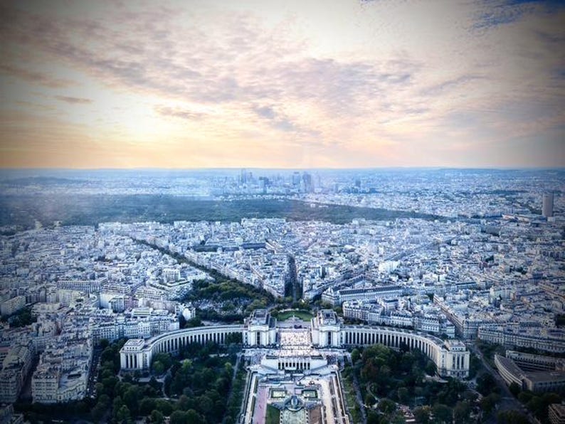 Aeriel View of Paris Digital Print - Etsy