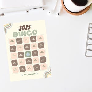 Printable 2025 Bingo Card, Date Card, 2025 Vision Board Bingo Card ...