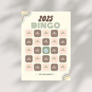 Printable 2025 Bingo Card, Date Card, 2025 Vision Board Bingo Card ...