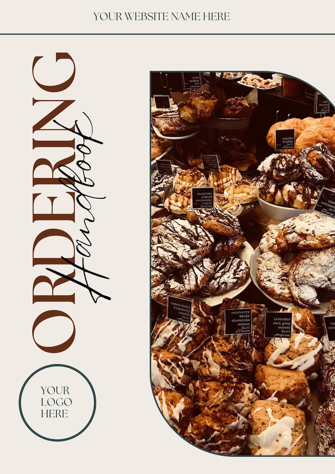 Customizable Bakery Ordering Handbook Template | Small Business Cake ...