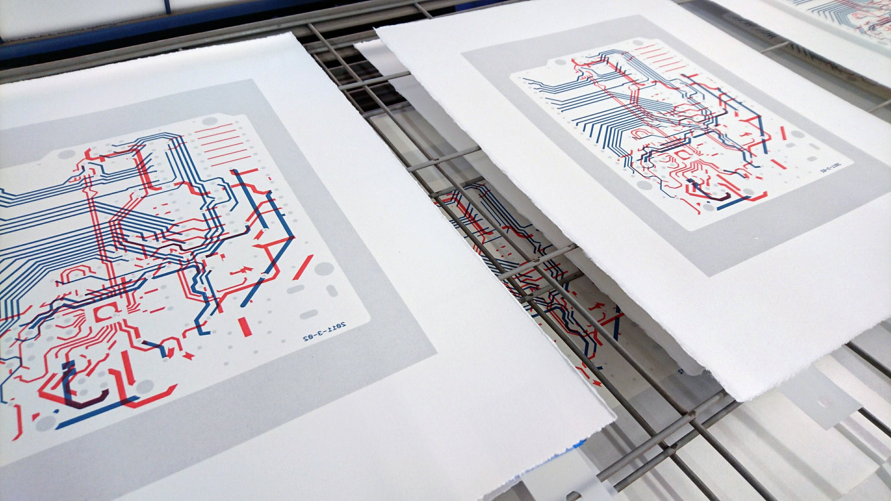 Arduino UNO Circuit Board Screen Print in Blue, Red and Yellow ...