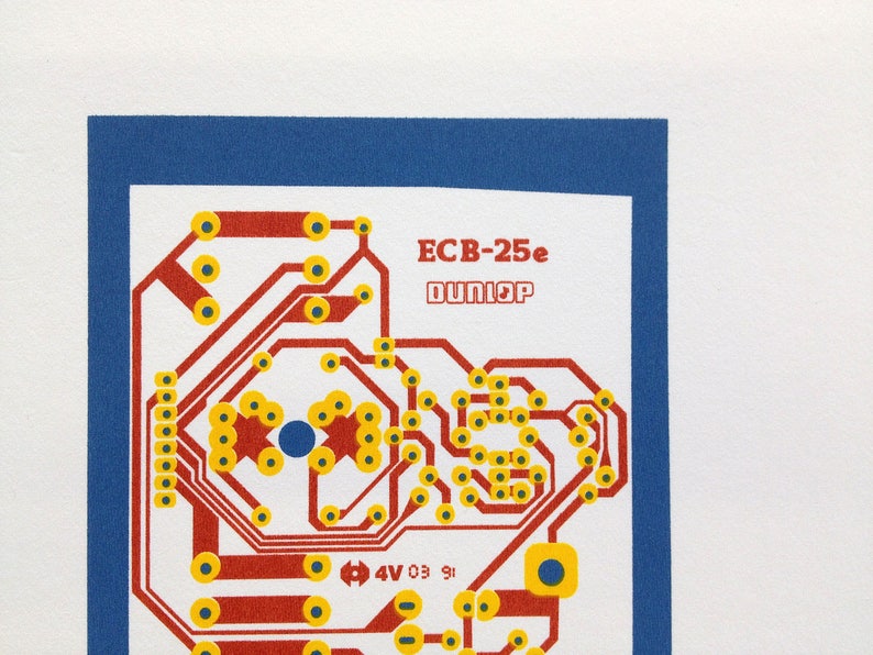 Dunlop Cry Baby Guitar Wah Pedal Blue, Red and Yellow Art Silkscreen ...