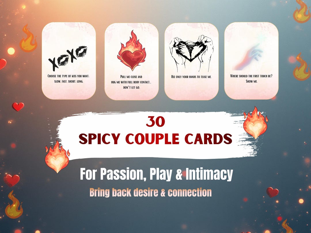 30 Spicy Couple Cards – Printable Intimacy and Connection Deck ...