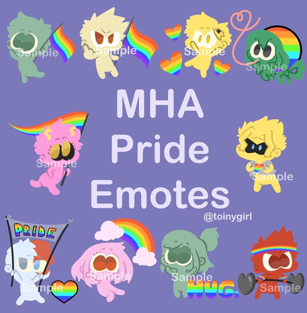 10 Chibi MHA Pride Emotes (discord, Telegram, Etc.) - Etsy