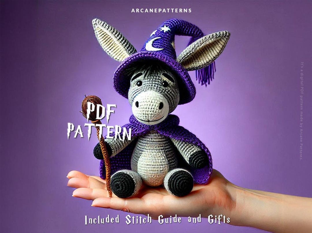 Crochet Pattern Donkey Amigurumi Pattern, Wizard Crochet, Easy DIY ...