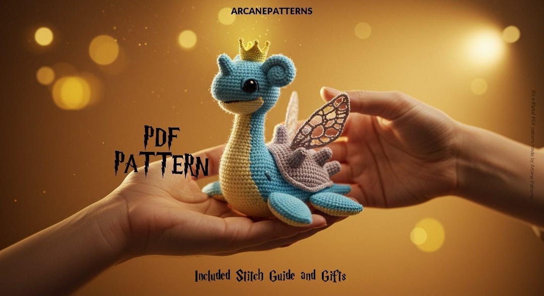 Crochet Pattern Lapras Amigurumi Pattern, Fairy Crochet, Easy DIY ...