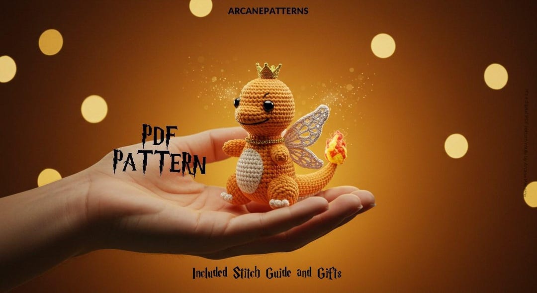 Crochet Pattern Charmander Amigurumi Pattern, Fairy Crochet, DIY ...