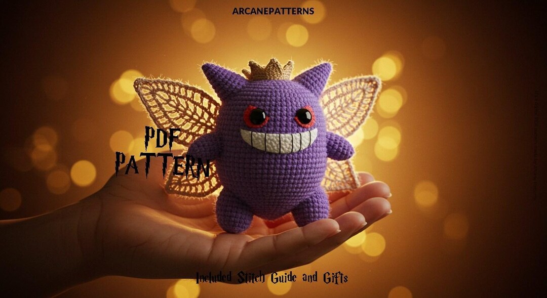 Crochet Pattern Gengar Amigurumi Pattern, Fairy Crochet, Easy DIY ...