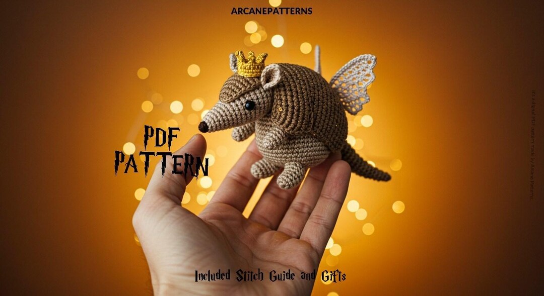 Crochet Pattern Armadillo Amigurumi Pattern, Fairy Crochet, Easy DIY ...