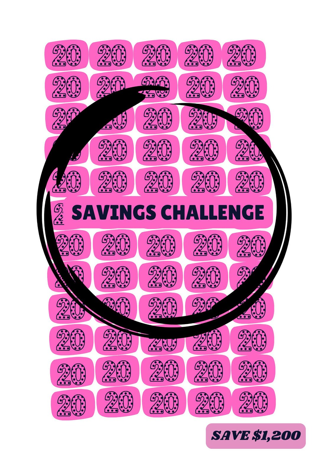SAVINGS CHALLENGE PDF Printable. - Etsy