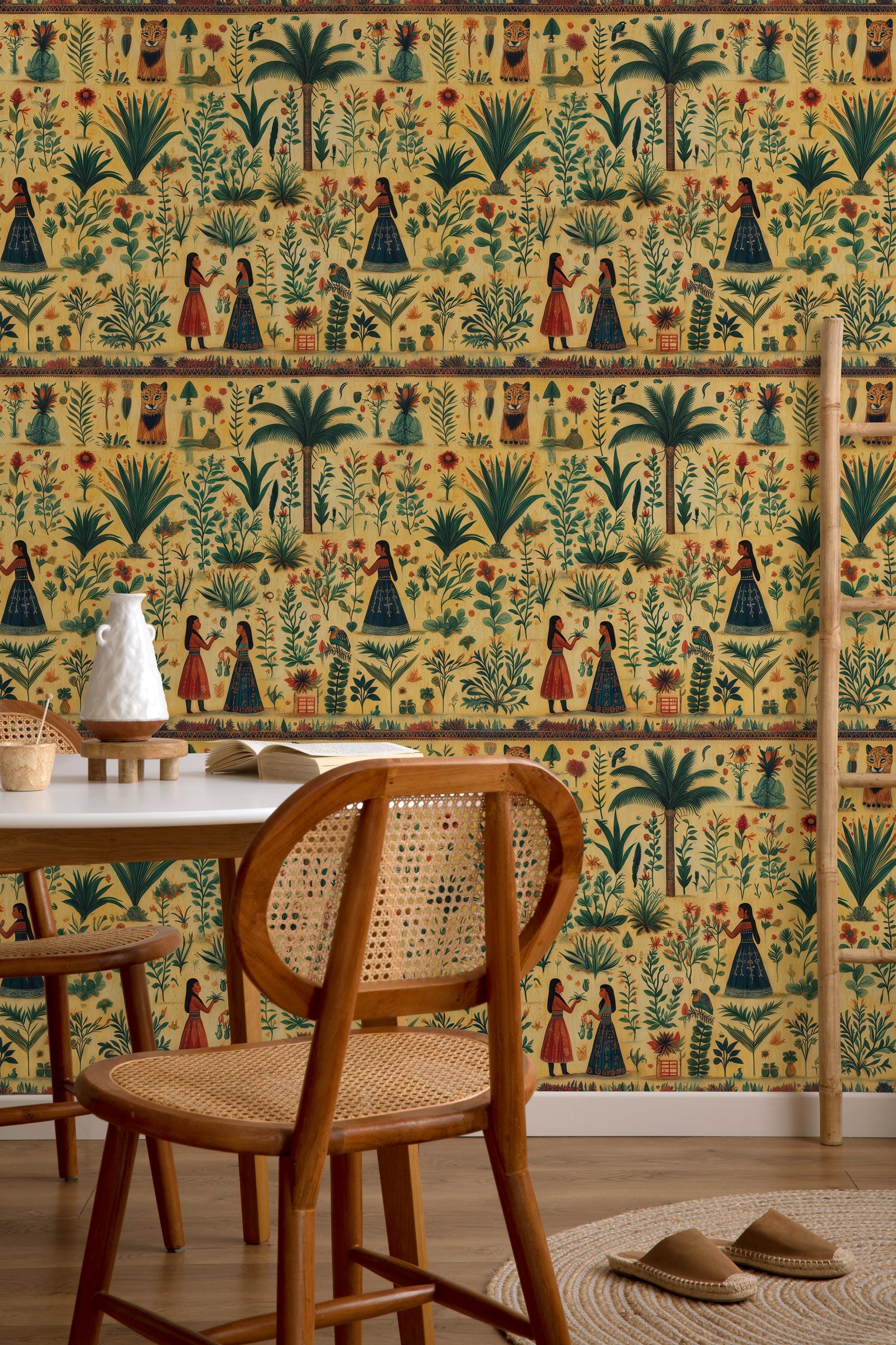 Indian Style Wall Art - Indian Style Wallpaper - Vintage Wallpaper ...