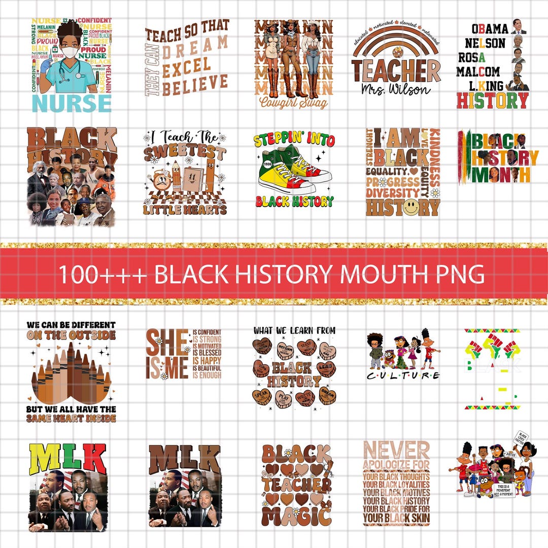 100 Black History Month Png Bundle, Juneteenth Png Bundle, Black People ...