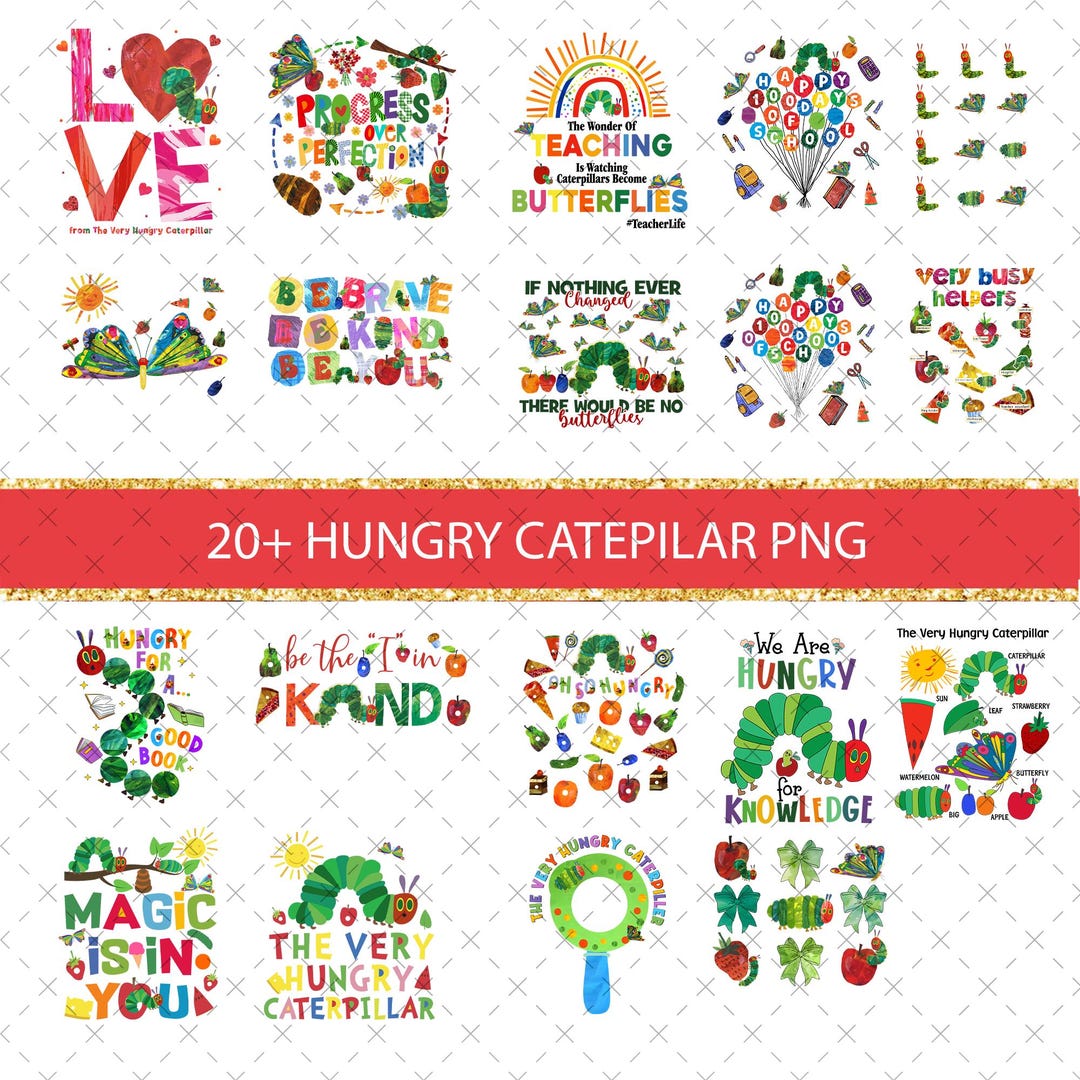 20hungry Caterpillar Bundle PNG, Teacher Png, Back to School Png, Book ...