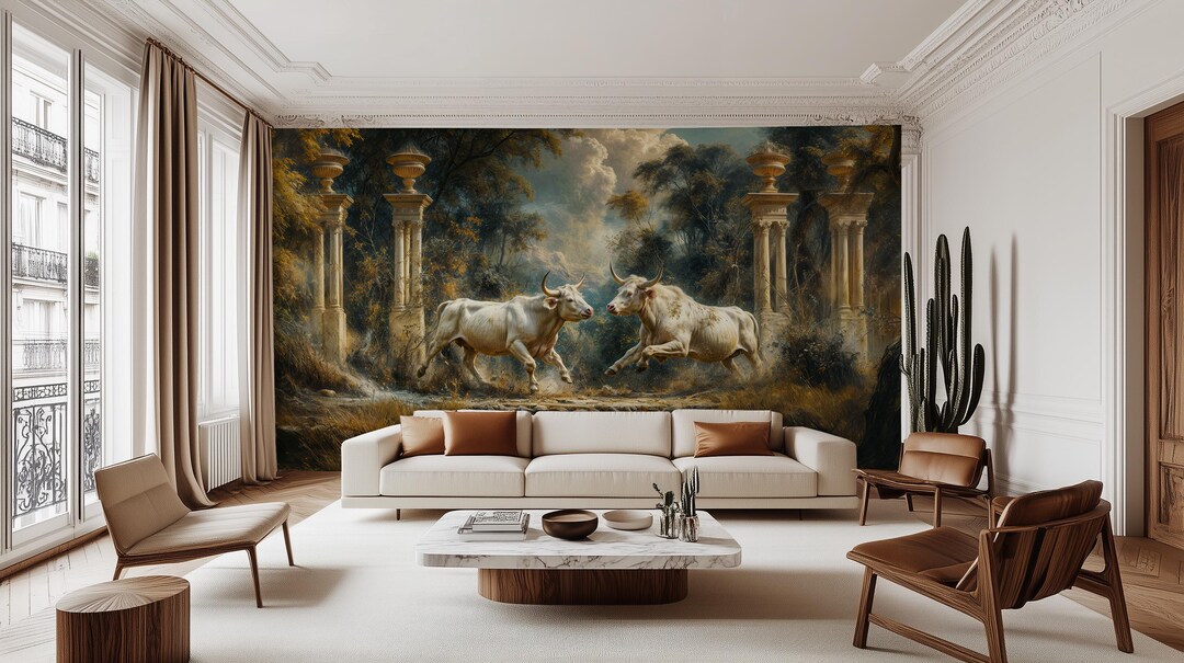 Classical Mural, Ancient Architecture Wallpaper - Peel & Stick ...