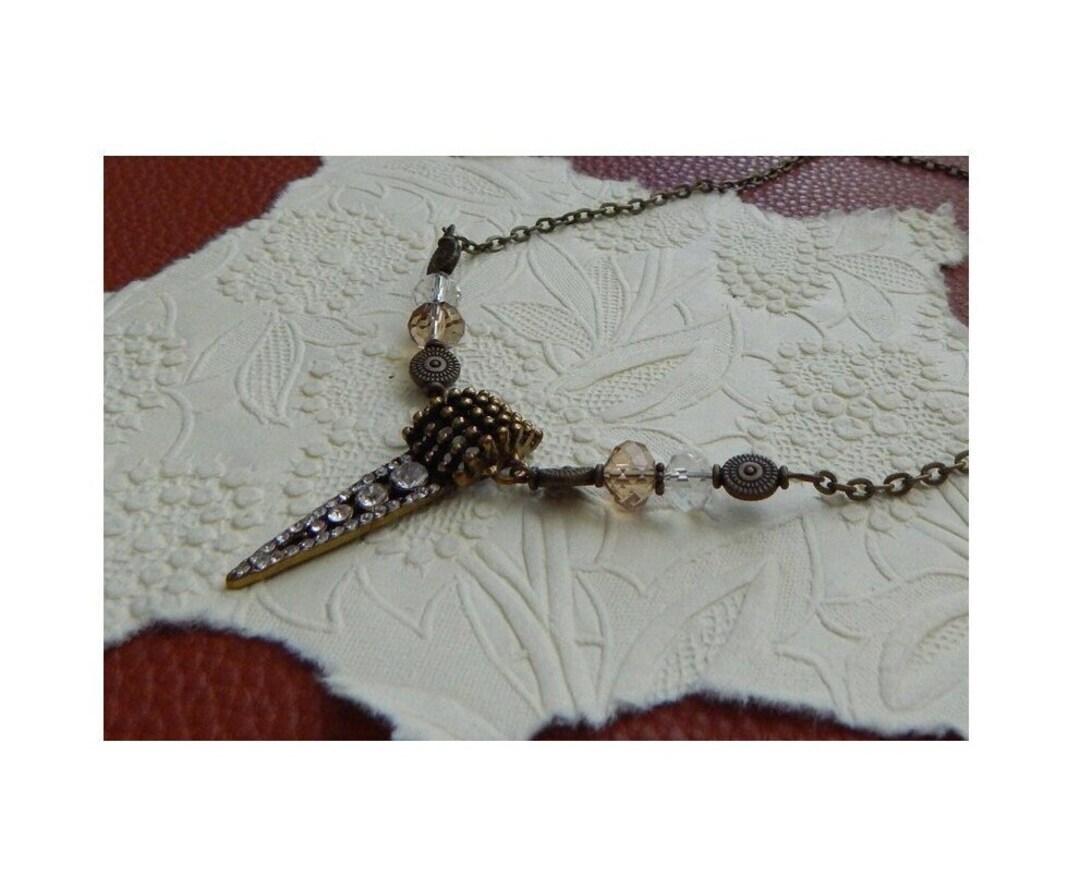 Art Deco Style Necklace / Gold Art Deco Jewelry / Vintage Style Jewelry ...