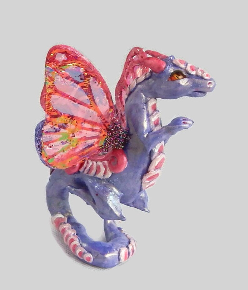 Dragon Figurine Fantasy Dragon Polymer Clay Fantasy Creature - Etsy