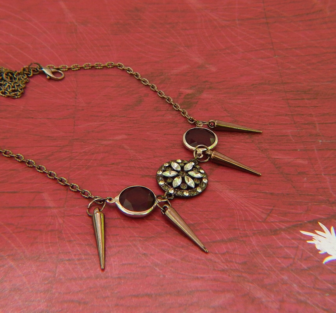 Gothic Black Necklace /dark Academia Jewelry / Gothic Victorian ...
