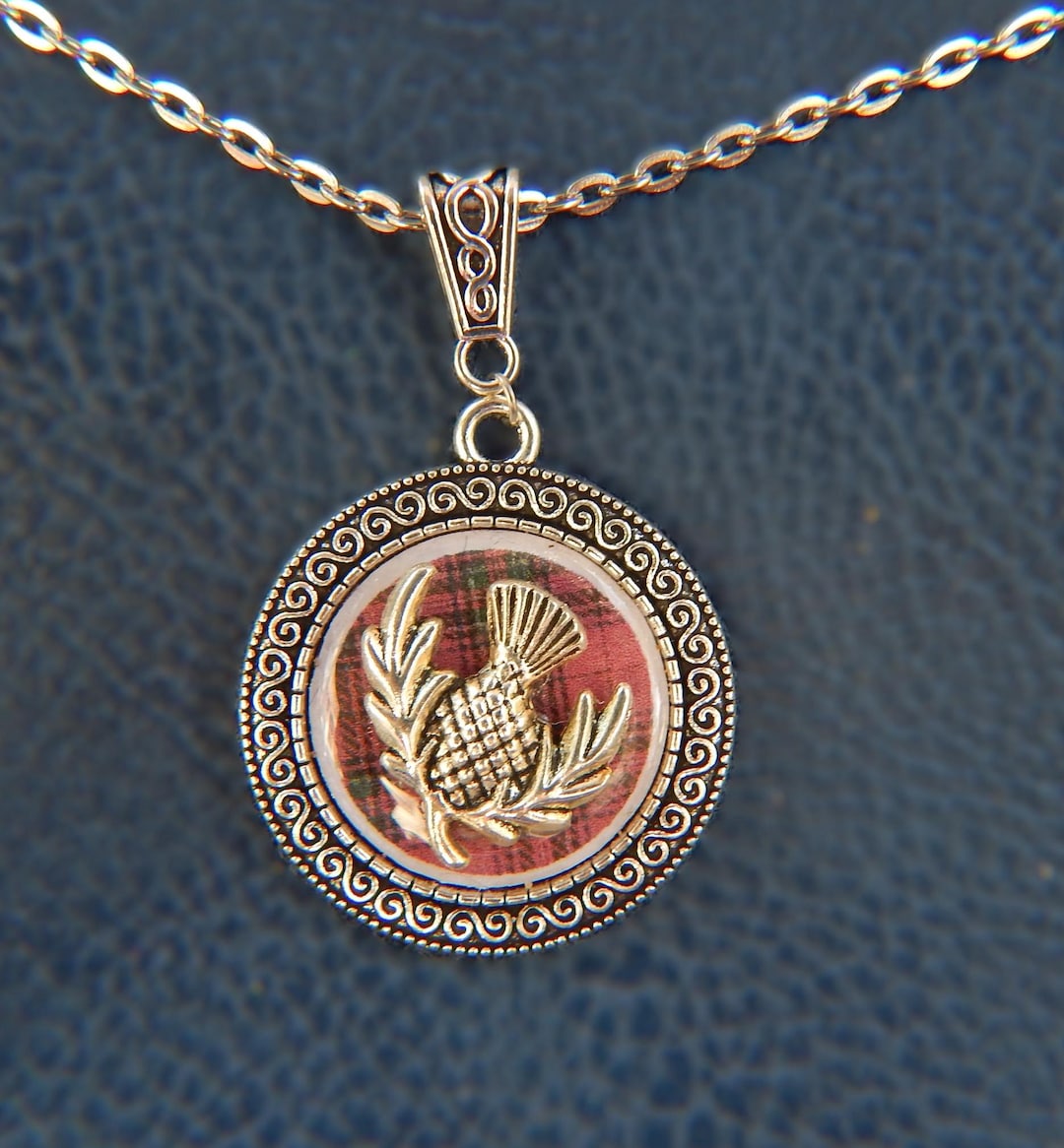 Scottish Thistle Necklace / Silver Thistle Jewelry / Scotland, Scottish ...