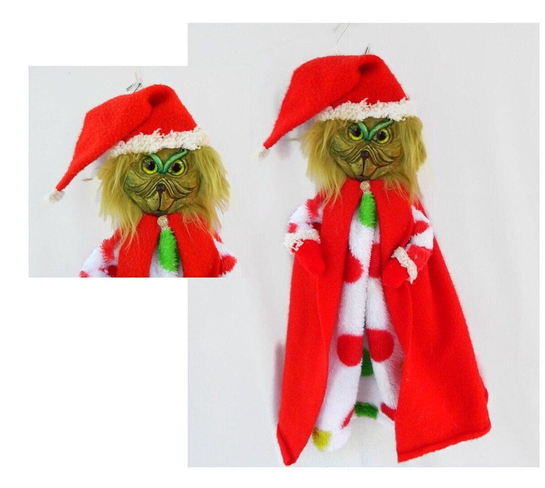 Grinch Wall Decor / Grinch Art Doll / Grinch Decor, Christmas Decor ...