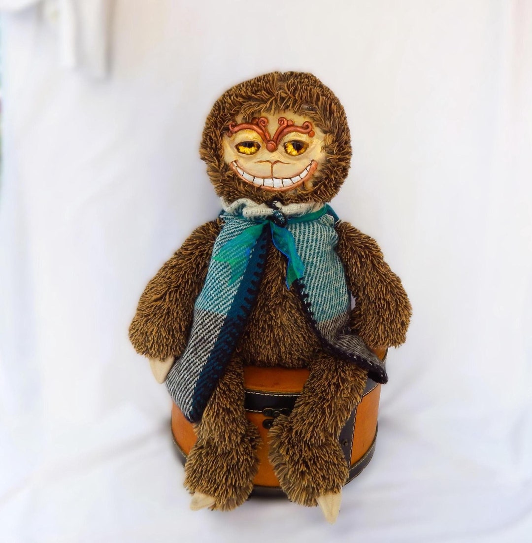 Creepy Cute Animal Art Doll, Creepy Sloth Plushie / OOAK Creature ...