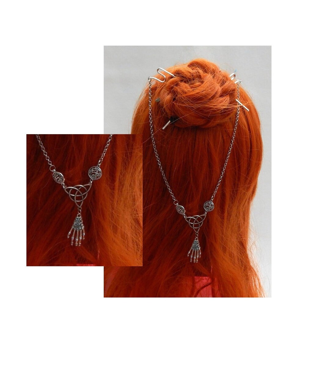 Gothic Skeleton Hand Hair Sticks / Gothic Hair, Skull Hair Accessories ...