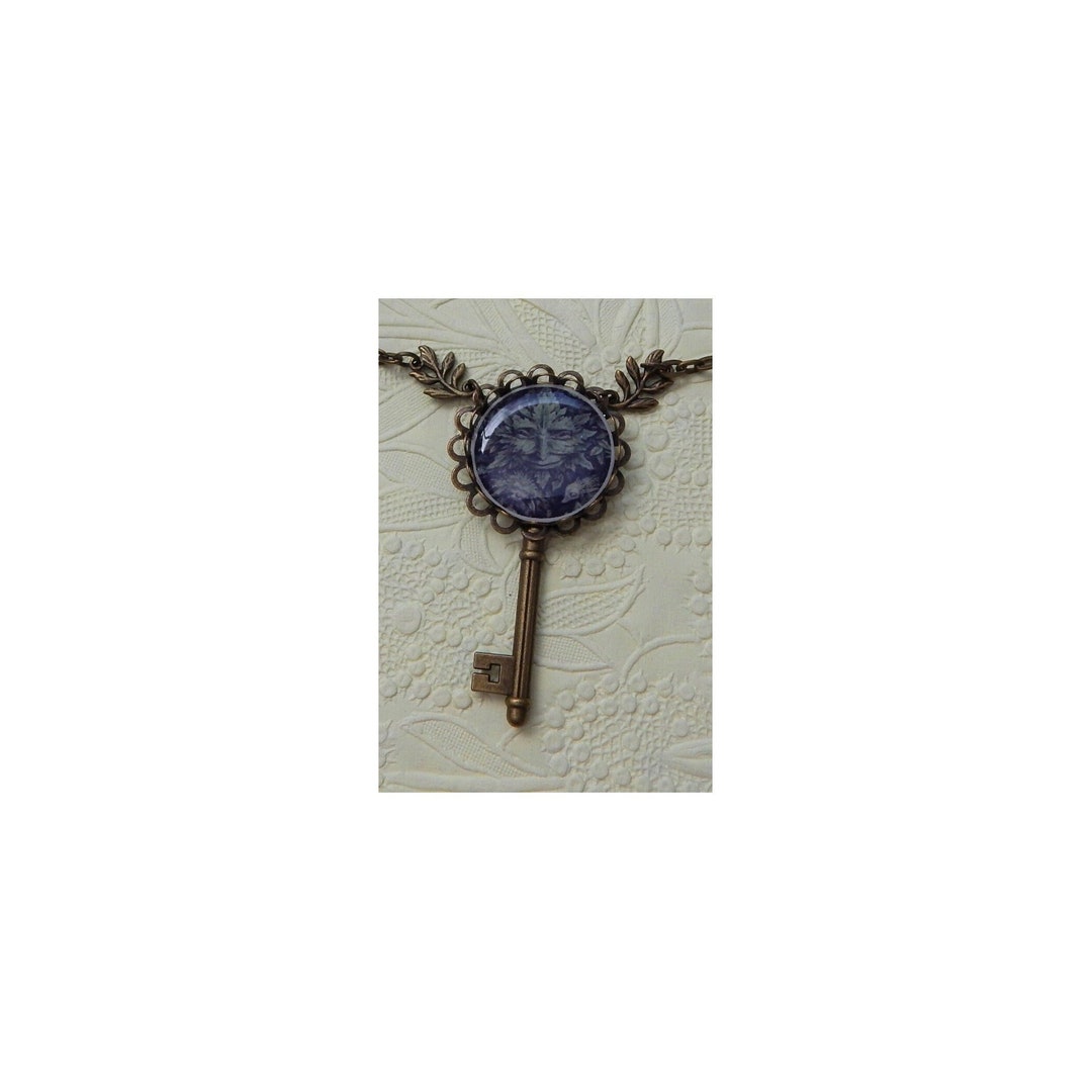 Green Man Pendant Necklace / Celtic Green Man Necklace / Green Man ...