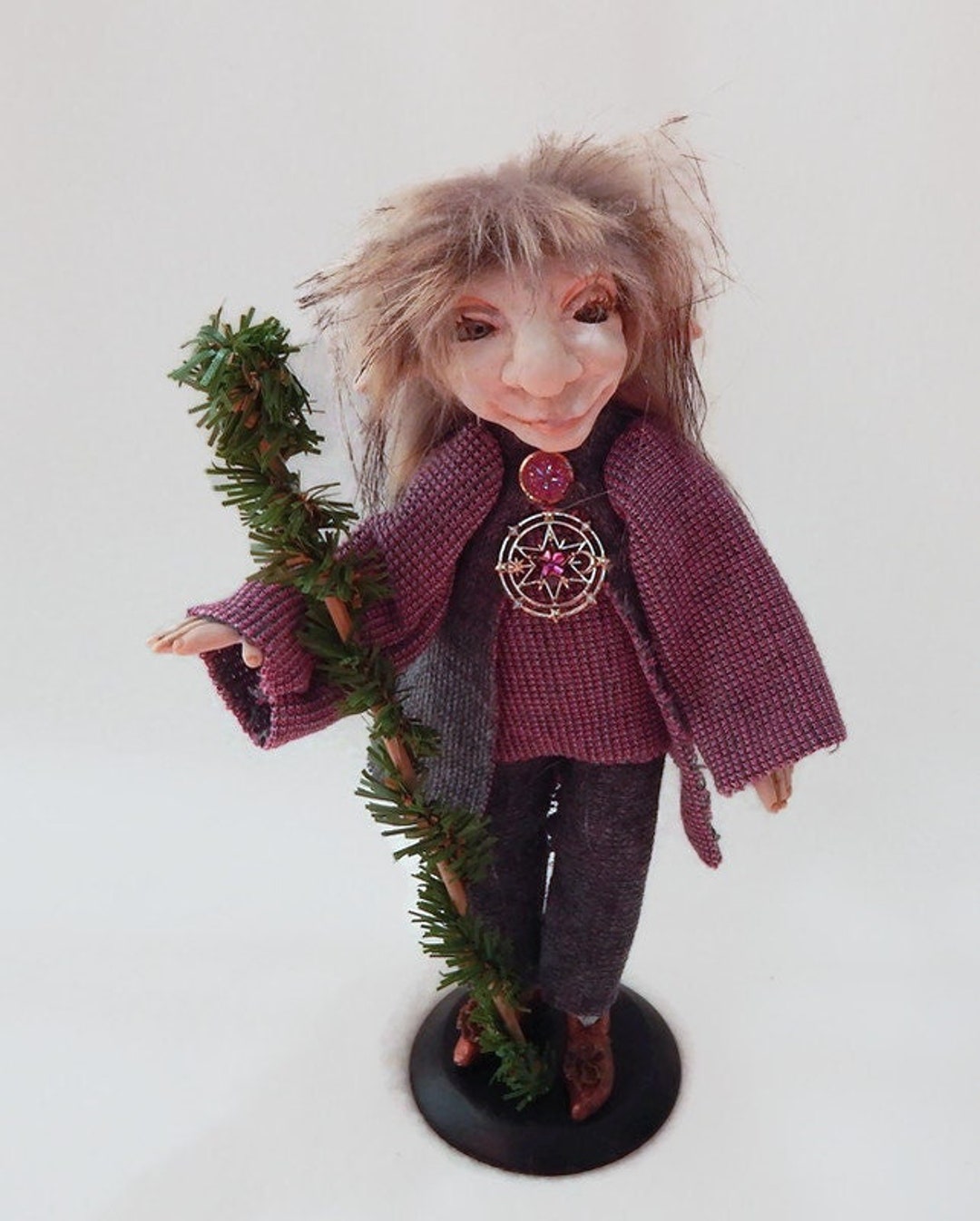 Elf Art Doll Elf Sculpture / Elf Figurine Woodland Elf Fairy - Etsy