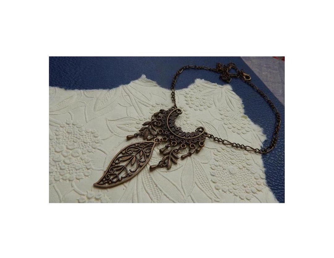 Elven Necklace / Leaf Necklace / Cottage Core Jewelry, Fairy Core ...