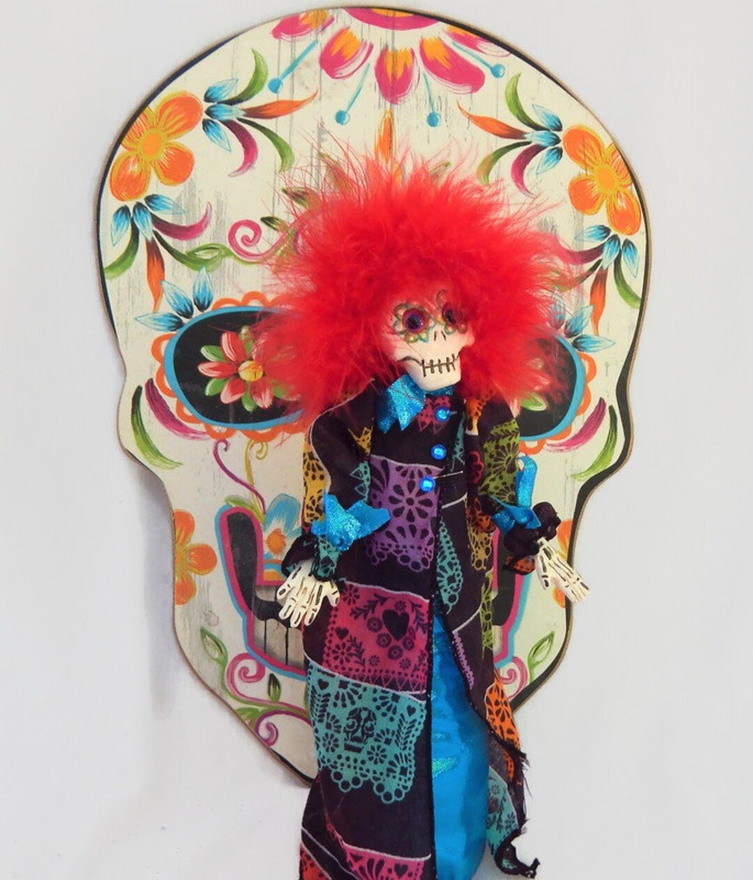 Sugar Skull Art Doll / Sugar Skull Decor/ Day of the Dead Decor, Sugar ...