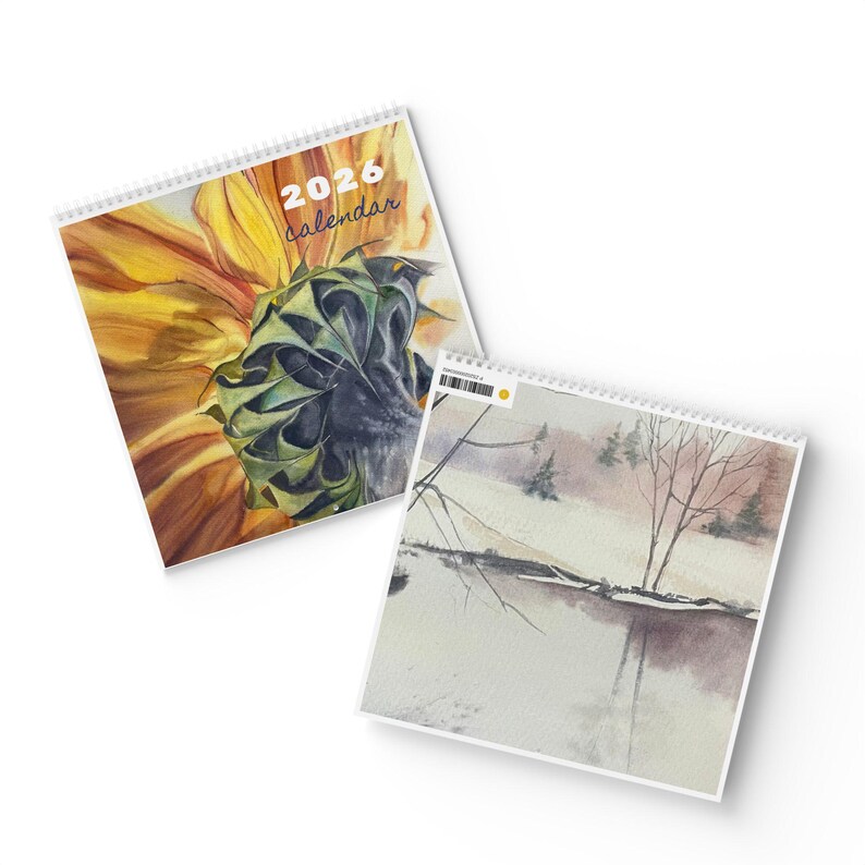 Watercolor Nature Scenes Calendar 2026 Wall Calendar | Scenic Monthly ...