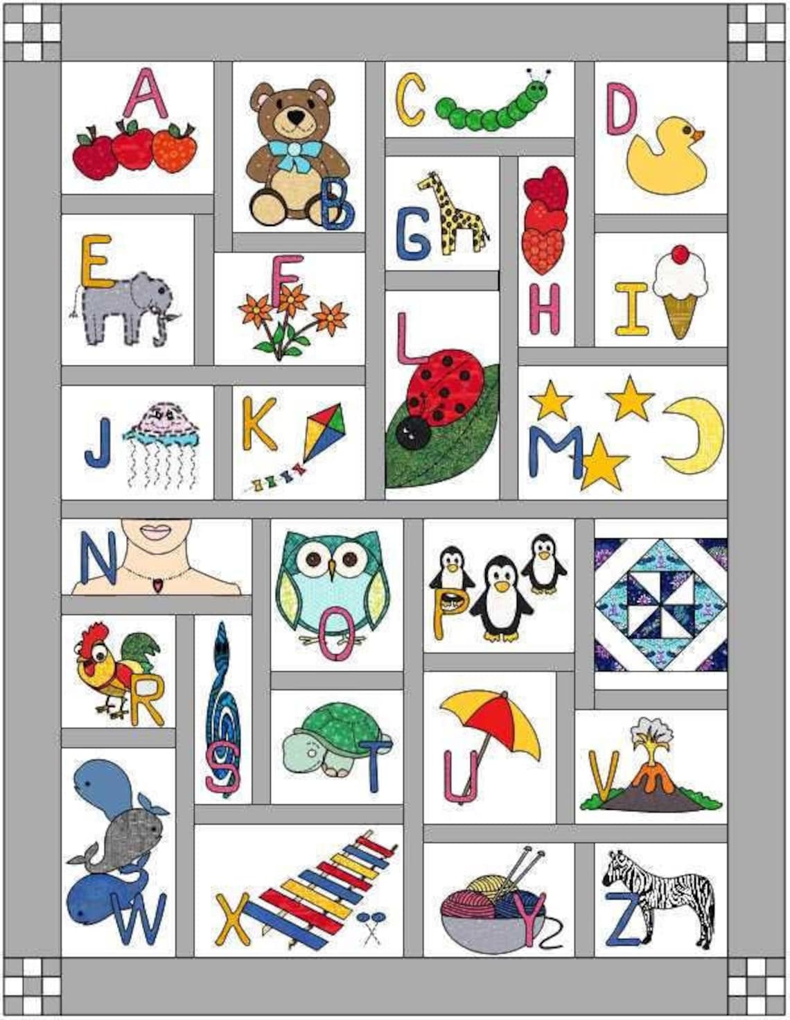 ABC Quilt Pattern - Etsy