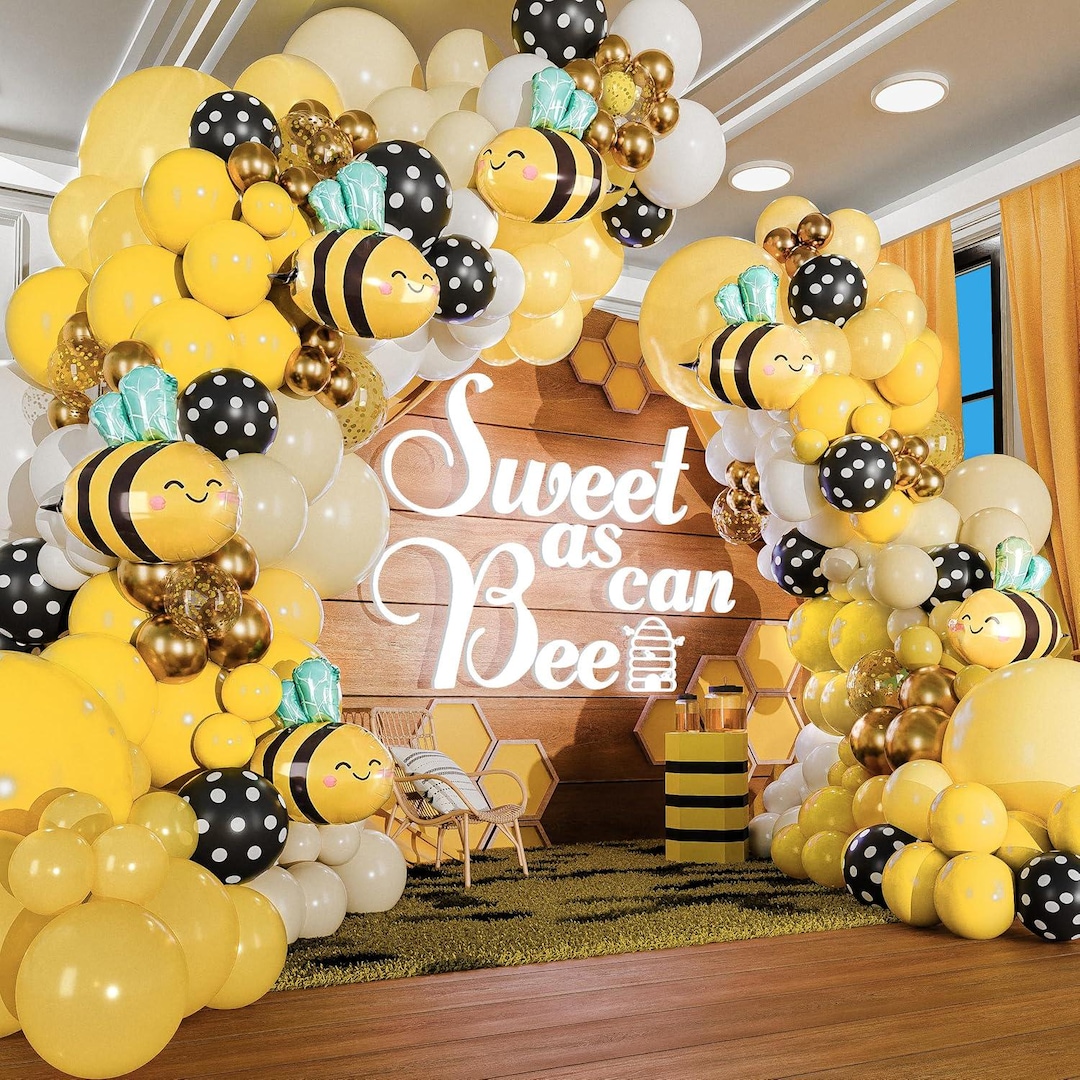 100-pcs Bee Balloon Garland Kit for Baby Shower, Gender Reveal & Party ...