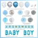55PCS Blue Baby Shower Decor With "it's a Boy" Banner, Balloons, Pom ...