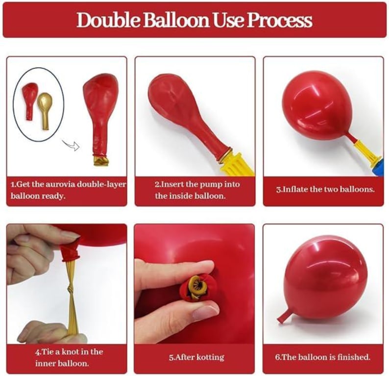 Red, White & Gold Balloon Arch Kit – Festive Party Garland - Etsy