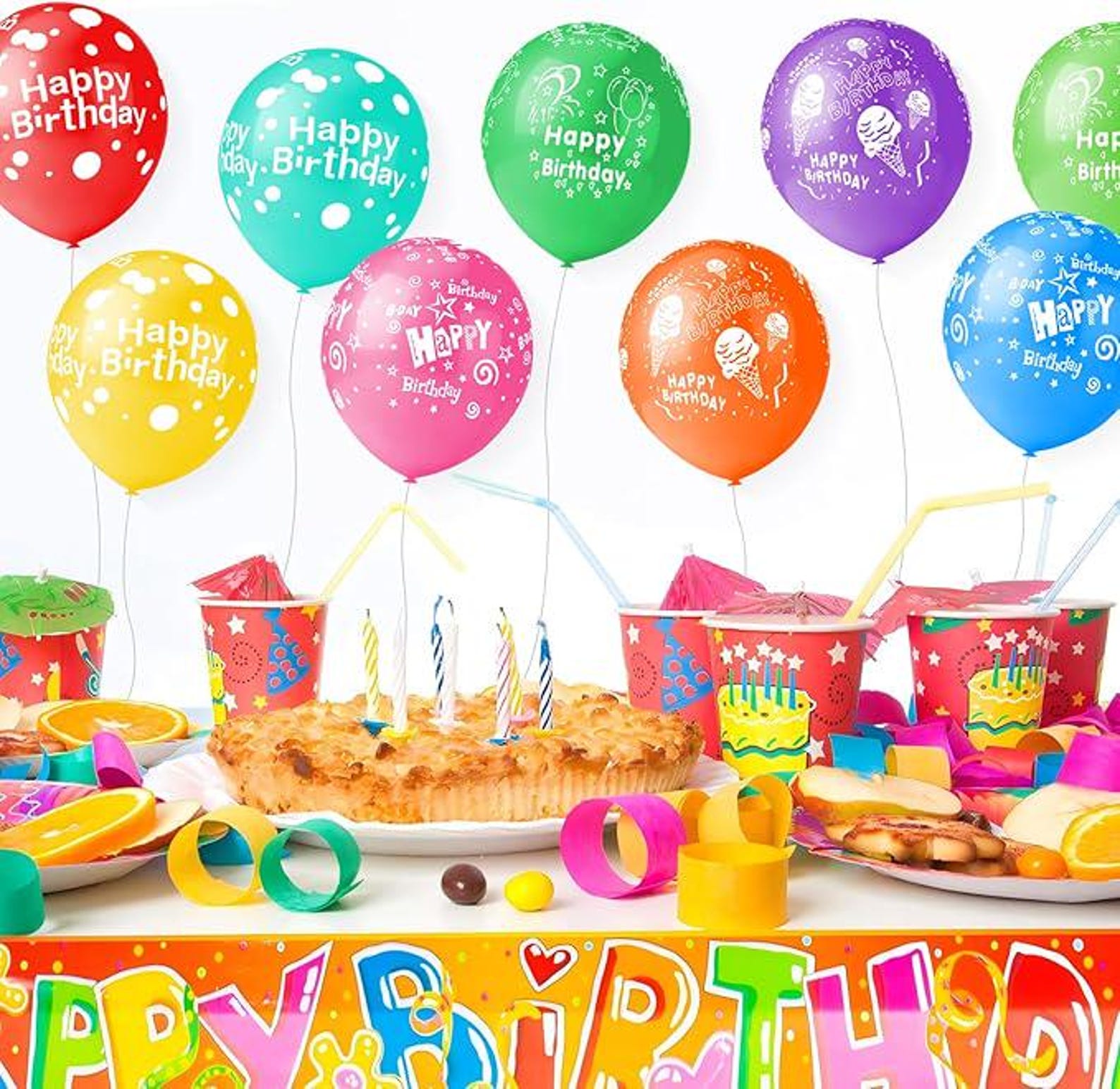 50pcs 12" Birthday Balloons With Floral Print for Men & Women Parties ...