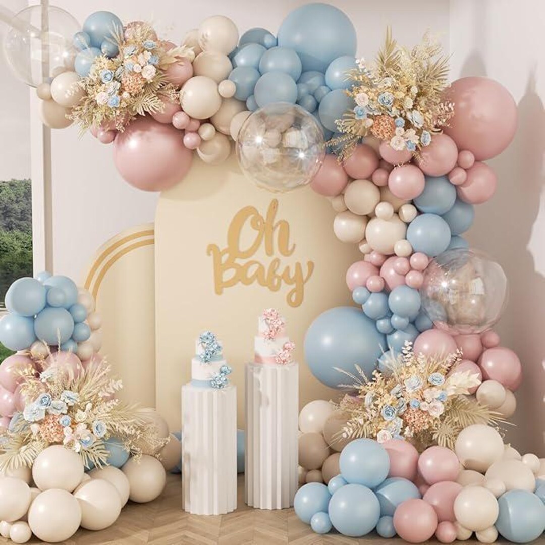130pcs Gender Reveal Balloon Arch Kit Pink Blue Baby Shower Party - Etsy