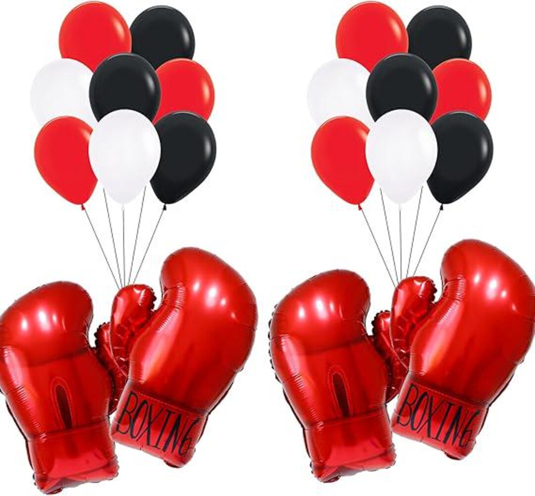 Boxing Gloves Balloons Boxing Party Decorations Fight Night Wrestling ...
